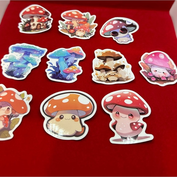 Design | Nwt 5 Mushroom Kawaii Stickers | Poshmark